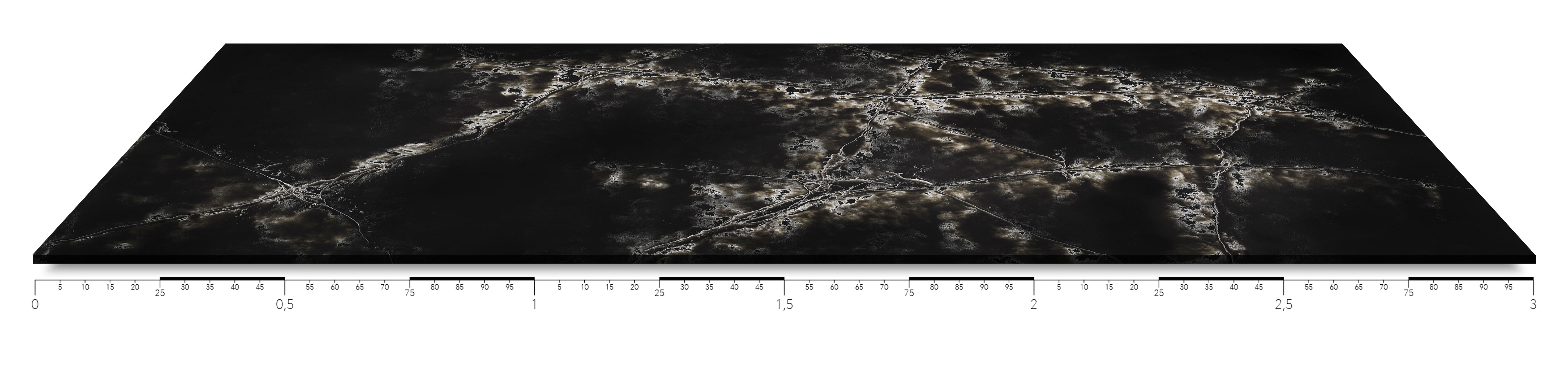 Ice Black surfaces. Genesis, Quartz Collection. Compac