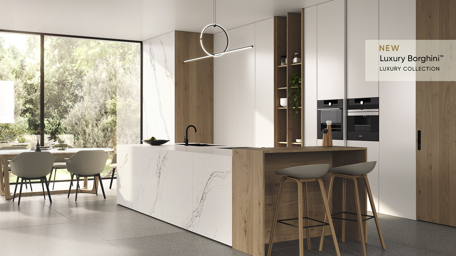 COMPAC. Superficies decorativas de Obsidiana, Mármol y Cuarzo.