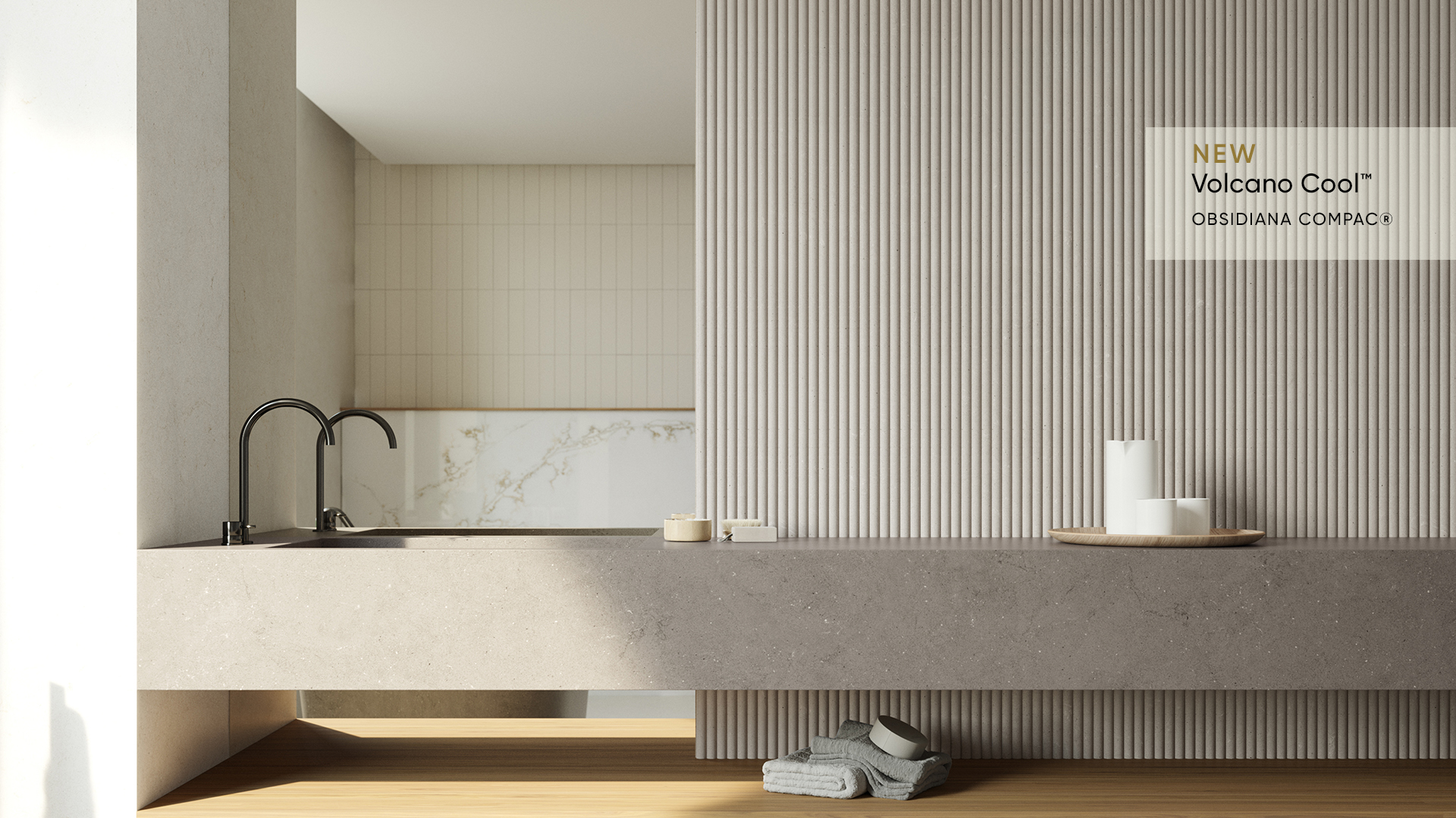 COMPAC. Superficies decorativas de Obsidiana, Mármol y Cuarzo.